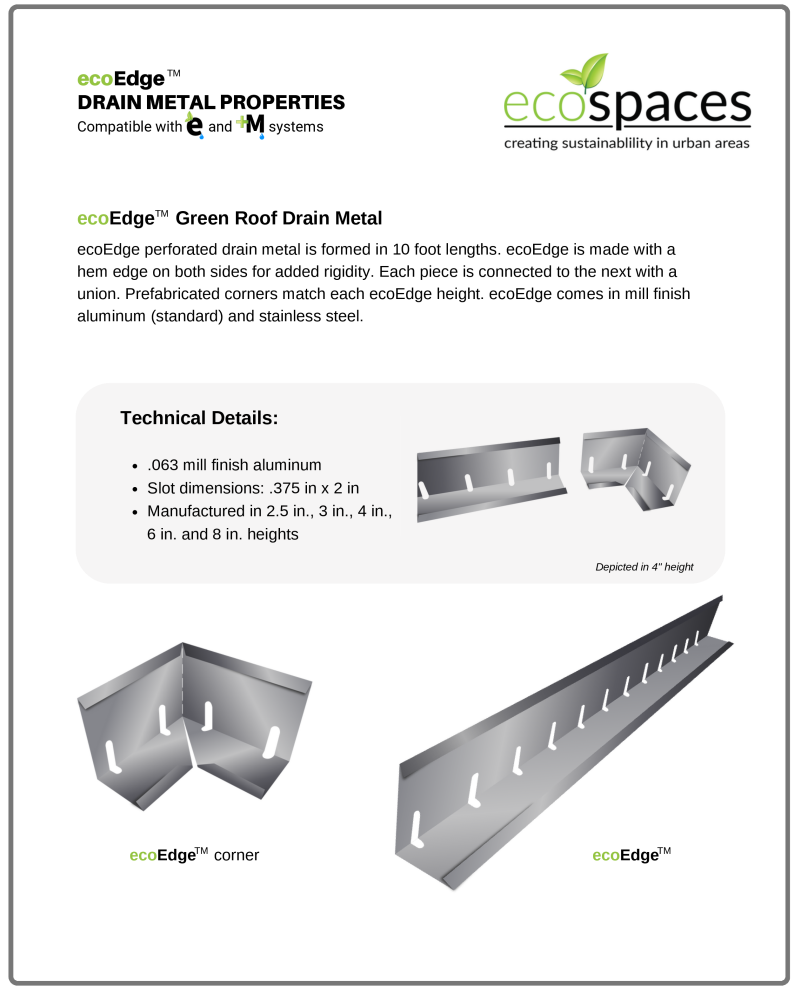 ecospaces DC - Green Roof Metal Specifications
